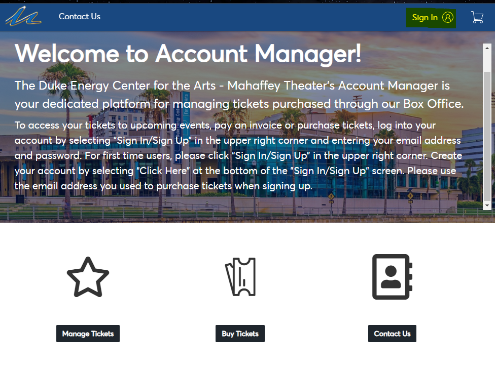 How To Manage Tickets | Duke Energy Center for the Arts - Mahaffey Theater